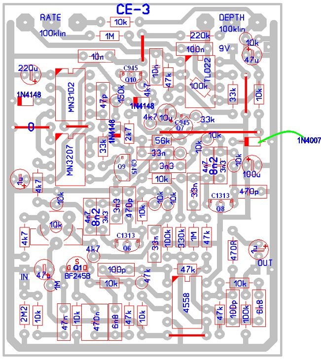 Fabricacion del boss chorus CE2 : Electrónica DIY página 6 | Guitarristas