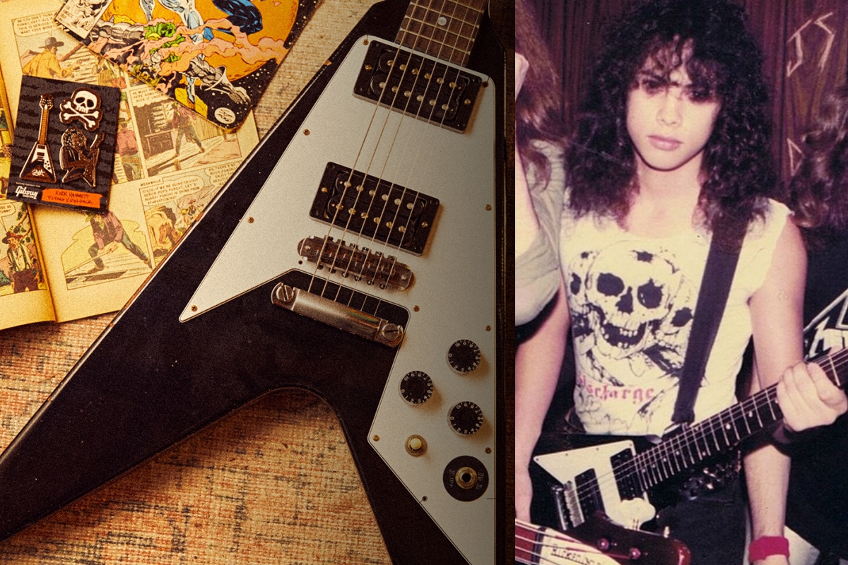 Gibson Kirk Hammett 1979 Flying V: réplica de la guitarra usada en los ...