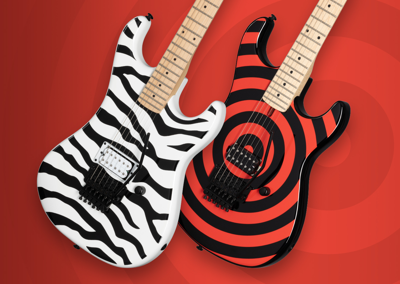 Kramer Pacer Wild Zebra y 84 Red Bullseye, reedición de dos guitarras ...