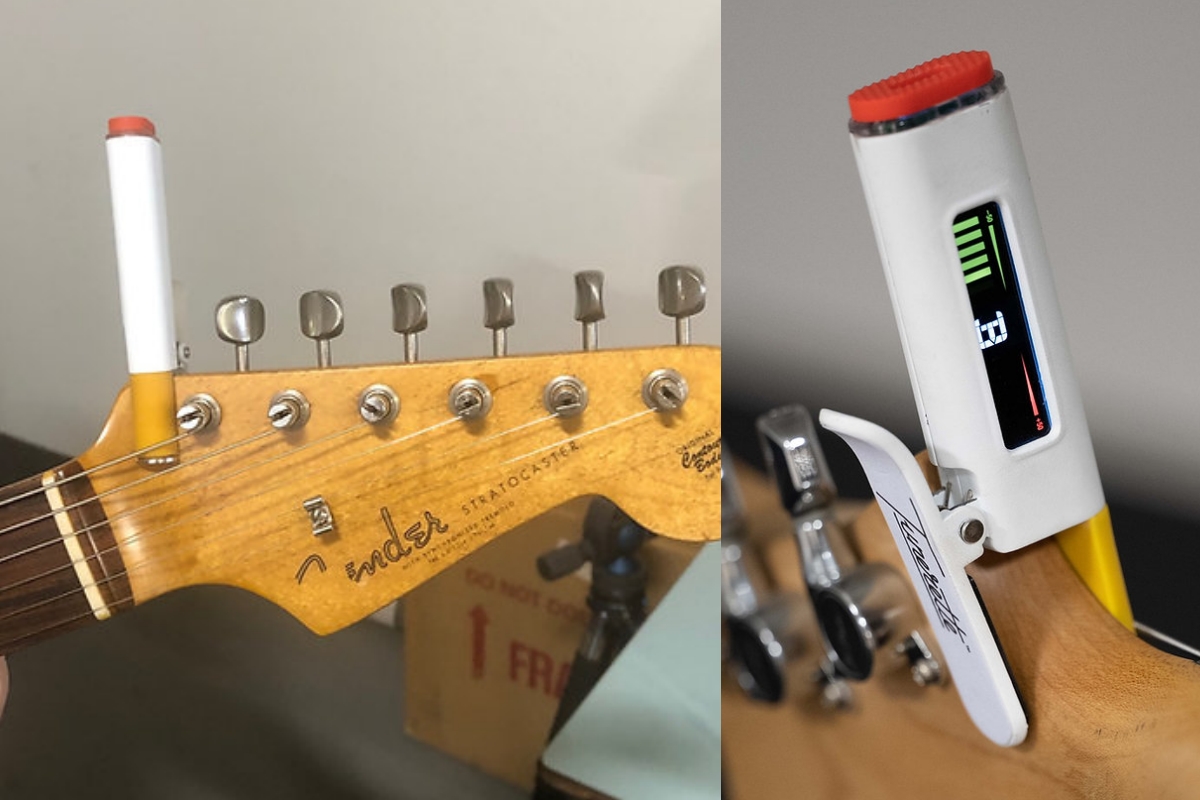 Tunerette, un afinador de pinza que parece un cigarrillo encendido en ...