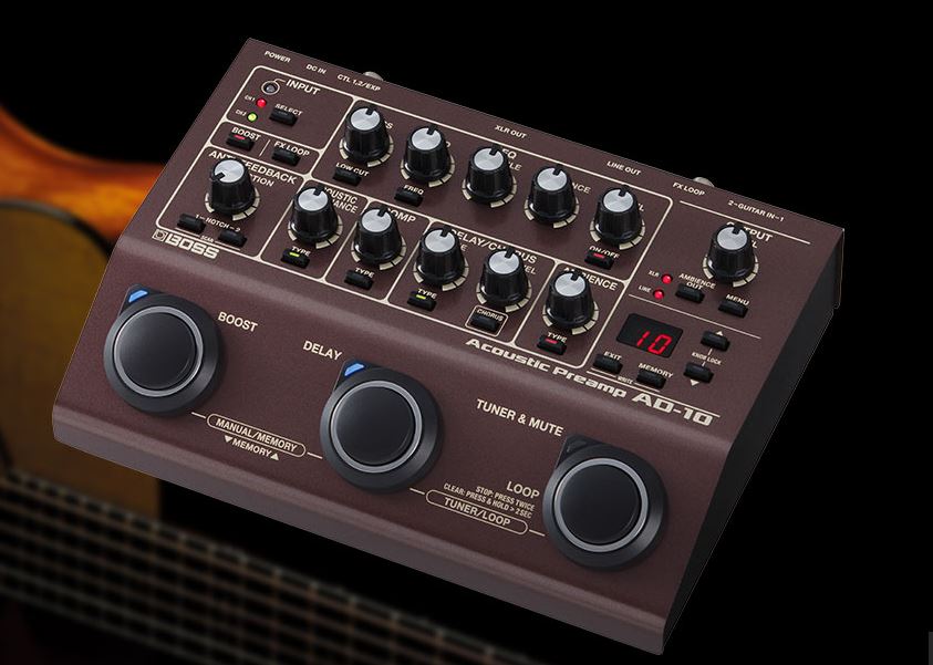 Boss AD-10, el nuevo preamplificador para acústica en formato pedal ...